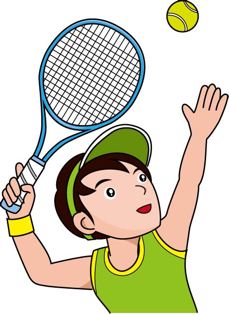 テニス12 サーブ の無料イラスト イラストポップのスポーツクリップアートカット集