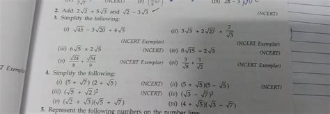Add Sqrt Sqrt And Sqrt Sqrt NCERT Simplify The F