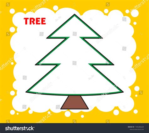 Tree Drawing Coloring Page Vector Illustration Stock Vector Royalty Free 1185286264 Shutterstock