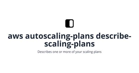 Aws Autoscaling Plans Describe Scaling Plans Fig
