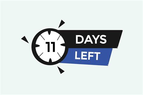 Days Left Countdown Template Day Countdown Left Banner Label Button Eps