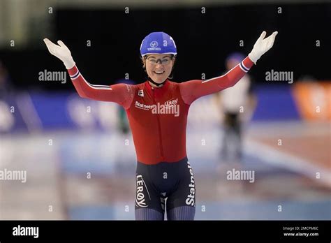Sofie Karoline Haugen Of Norway Reacts To Her Third Place Finish In