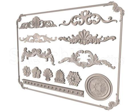 6573 Free Sketchup Decorative Plaster Models Download