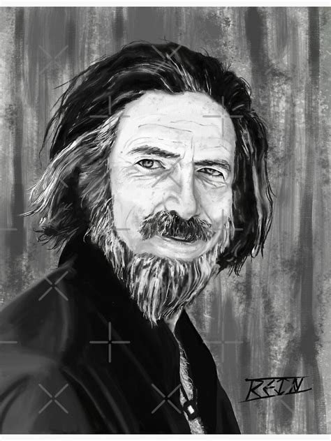 Alan Watts Portrait Poster By Aeonicliberty Redbubble