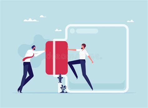 Overcome Business Obstacle Concept Stock Vector Illustration Of