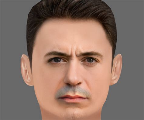 Artstation Robert Downey Jr Head Low Poly Head For Game Game Assets