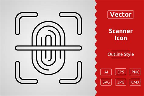 Vector Scanner Outline Icon Design Graphic By Muhammad Atiq Creative Fabrica