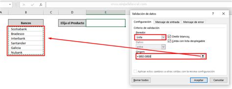 Cómo Hacer Validación de Datos en Excel Ninja del Excel