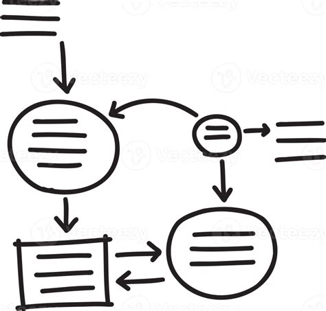 Hand Drawn Circle Connection Graph Illustration 11731443 Png