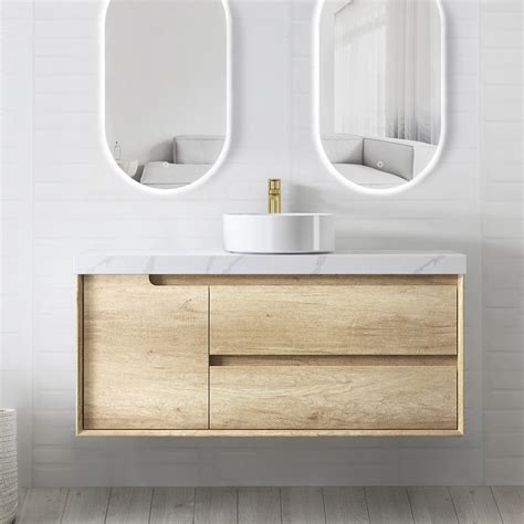 Byron 1200mm Natural Oak Wall Hung Cabinet Only Mkb Group