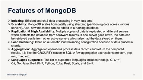 Introduction To Mongodbpptx Databases Computer Software And