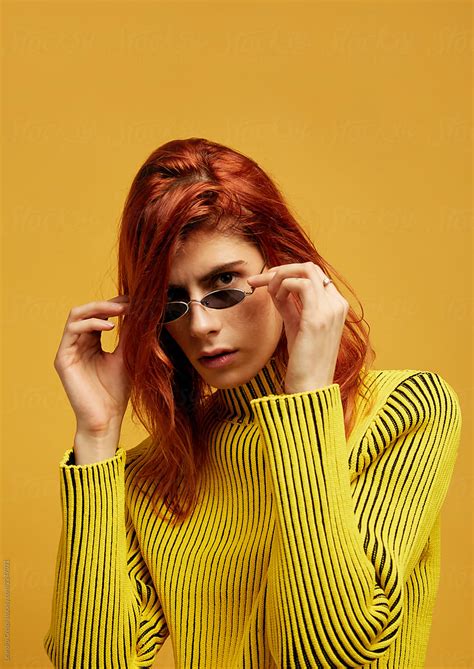 Amazing Androgynous Woman Expressive Portraits In Studio By Stocksy Contributor Leandro