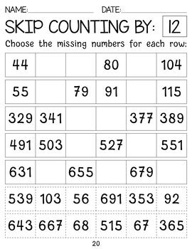Skip Counting By S And S Worksheets By BazLearning TPT