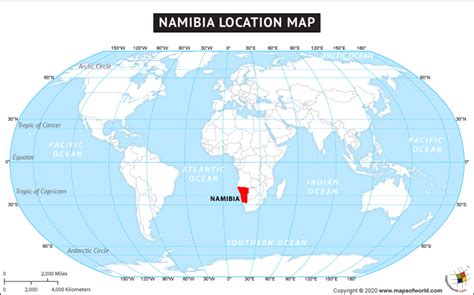 Where Is Namibia Located Location Map Of Namibia