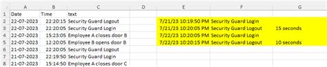 find time difference between specific timestamps in a log r excel