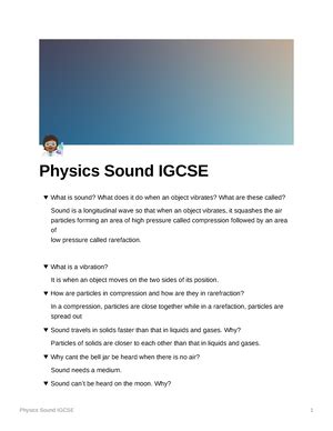 Igcse Light Summary and Practice Questions ó IGCSE Light Summary and Practice Questions Unit