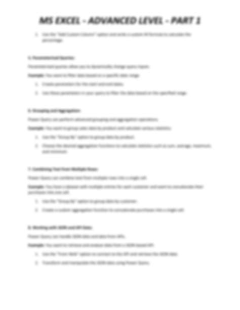 Solution Ms Excel Advanced Level Part 1 Studypool