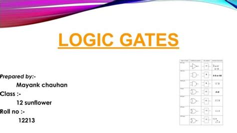 Logic Gates Types And Their Truth Tables Pptx Programming Languages Computing
