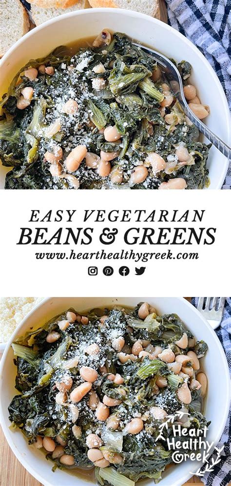 Easy Vegetarian Greens And Beans Heart Healthy Greek Recipe