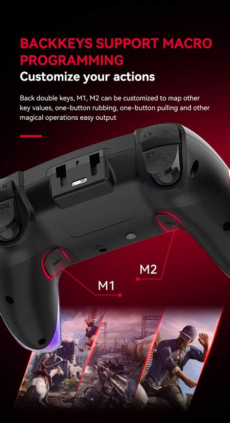 P07 Rgb Colorful Light Wireless Gaming Controller For P4 P3 Switch Pc Android And Io S Shopee