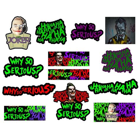 Joker Haha Why So Serious Evil Funny Vinyl Decal Sticker Shopee Malaysia