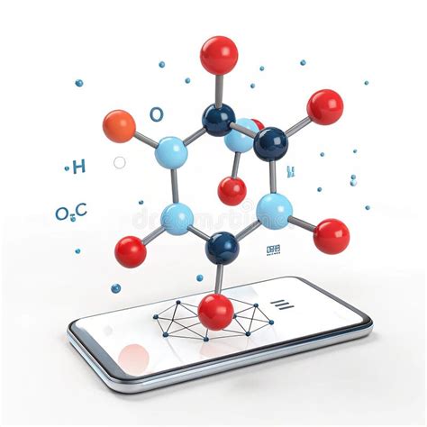 Floating Molecular Structure In Augmented Reality Stock Illustration Illustration Of Augmented