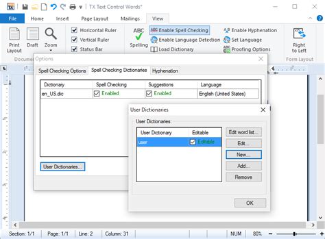 tx spell for windows forms features