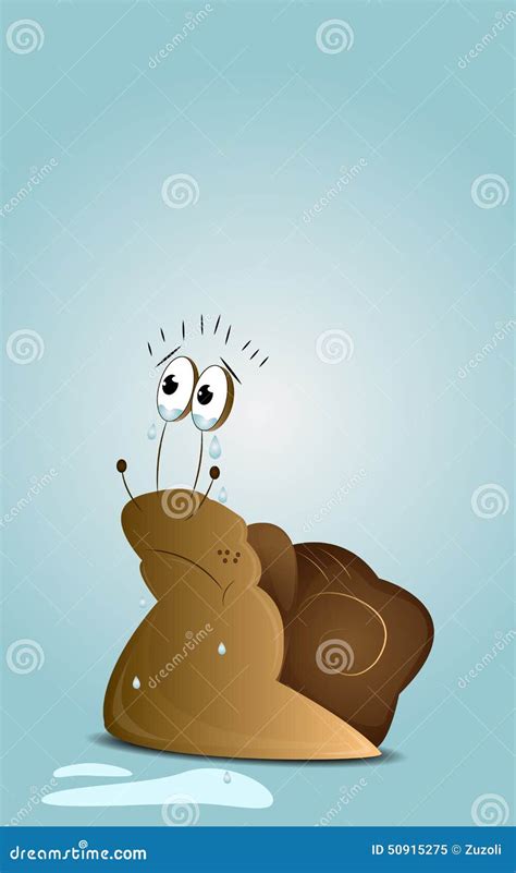 Sad Crying Snail Vector Sticker 219696902