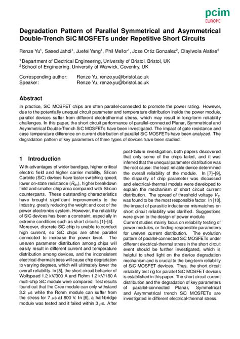 pdf degradation pattern of parallel symmetrical and asymmetrical