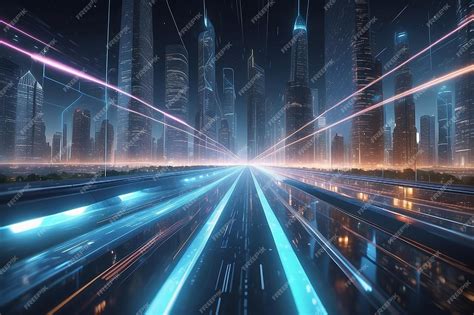 Premium Photo 3d Rendering Of Warp Speed In Hyper Loop With Blur