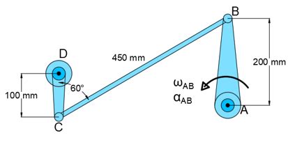 Member AB Has The Angular Velocity 2 Rad S And Angular Acceleration 3 5 Rad S 2 A