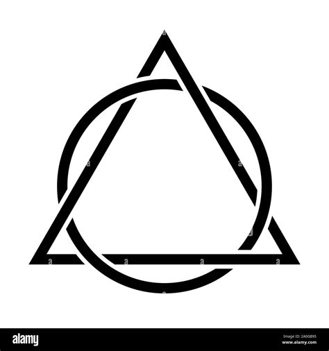 Circle Around Triangle Symbol
