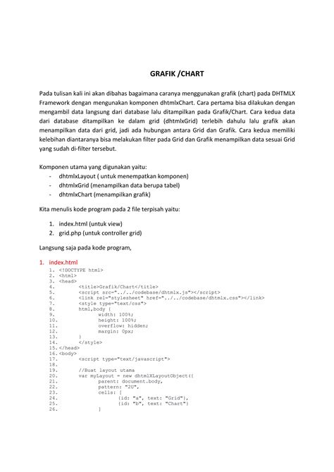 Belajar Pemrograman Berbasis Web Php Dhtmlx Part 5 Grafik Pdf