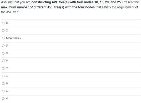 Solved Assume That You Are Constructing AVL Tree S With Chegg