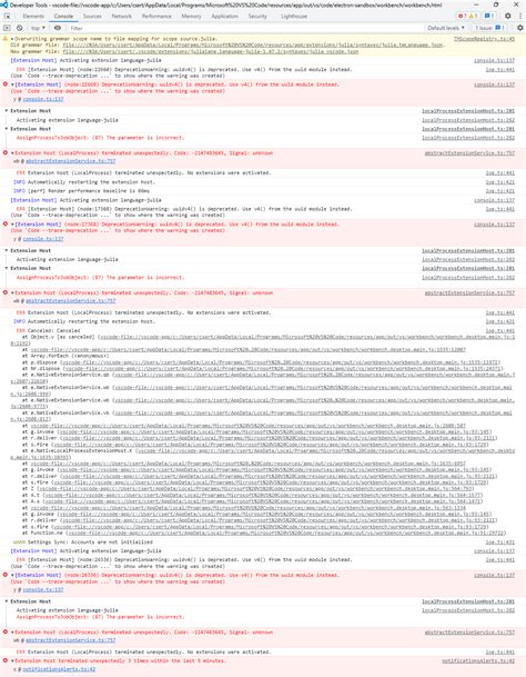 Vs Code Extension Host Terminated Unexpectedly · Issue 3327 · Julia