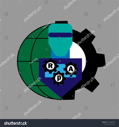 Rpa Robotic Process Automatisation Concept Keywords Stock Vector Royalty Free 1485260759
