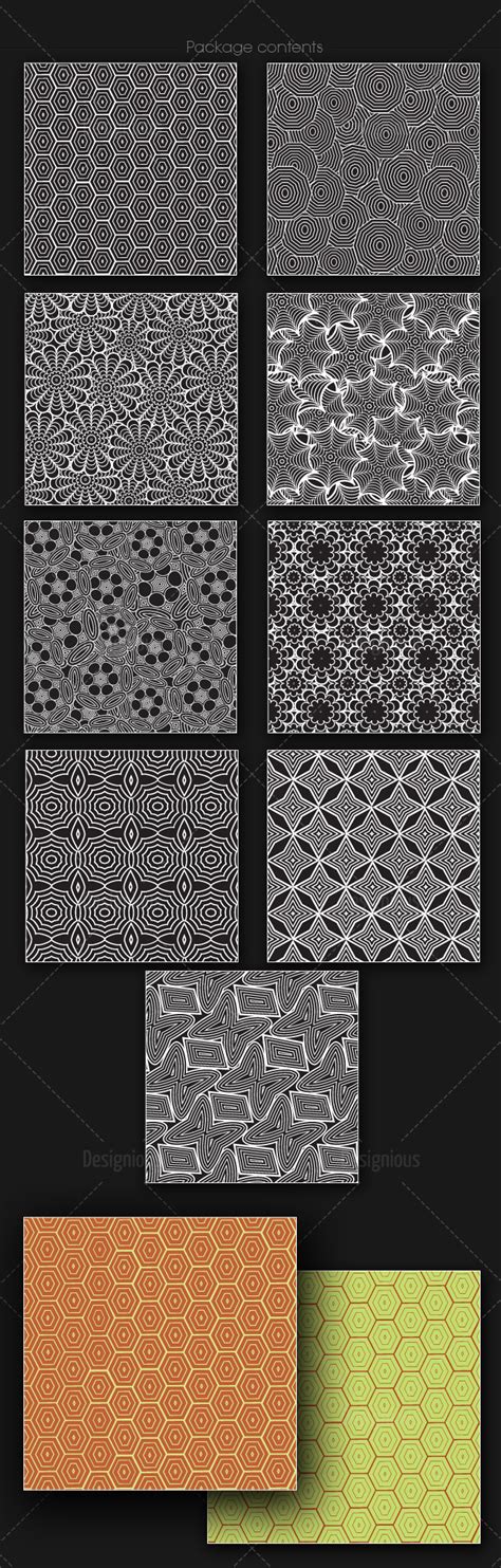 Seamless Patterns Vector Pack 165 Векторные клипарты текстурные фоны бекграунды Ai Eps Svg