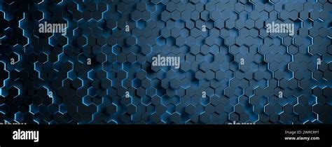 Abstract Technology Hexagon Tiles Background Futuristic Technologic