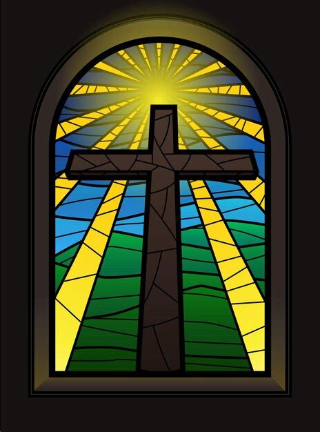 Premium Vector Holy Week Vector Illustration Stained Glass