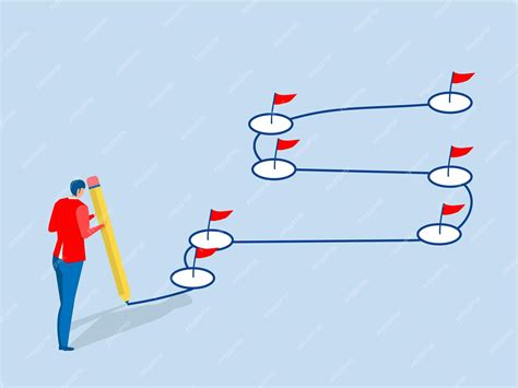 Premium Vector Businessman Project Manager Holding Big Pencil To Check Completed Tasks