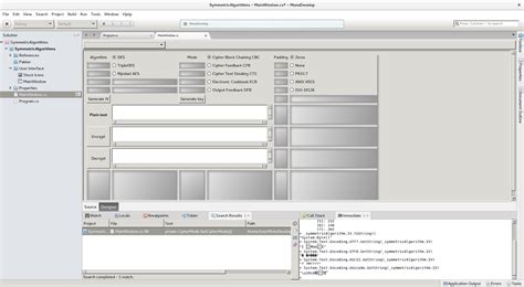 Coding Grounds Symmetric Crypto Algorithms In C With Monodevelop And Gtk Sharp