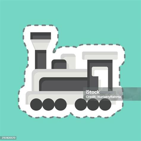 스티커 라인 컷 엔진 기차역 기호와 관련이 있습니다 심플한 디자인 일러스트레이션 검사 보기에 대한 스톡 벡터 아트 및 기타 이미지 검사 보기 경계 표지 교통수단