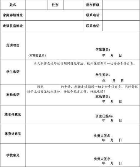 走读证申请书 背面 100字范文118