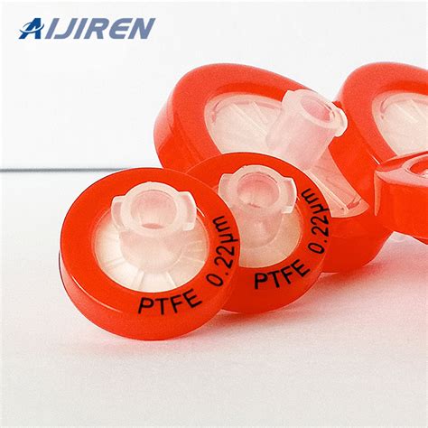 PTFE Red Syringe Filter For HPLC Aijiren Vials For HPLC GC