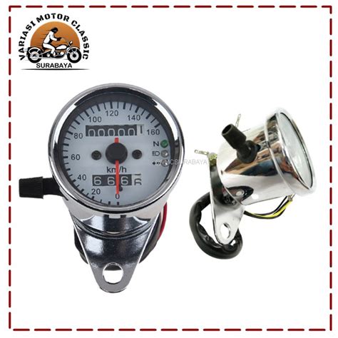 Jual Spido Spedo Spidometer Japstyle Cb Indikator Km Sein Netral Krom Shopee Indonesia