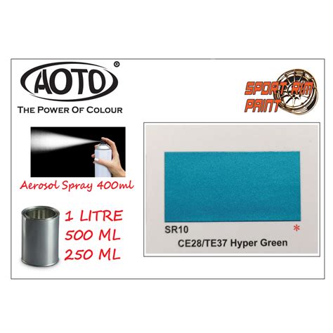 Aoto Sport Rim Paint Sr10 Ce28te37 Hyper Green Shopee Malaysia