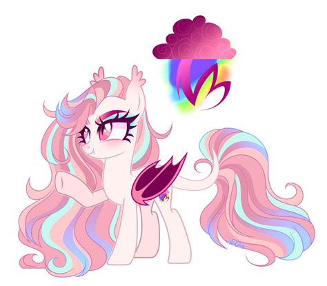 Mlp Next Gen Oc Adoptable Flutterbat X Rainbow By Afterglory On Deviantart