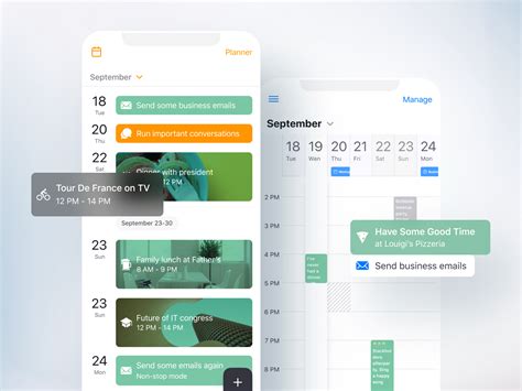 Dribbble Planner Calendar Task Manager Ios Template Png By Roman Kamushken