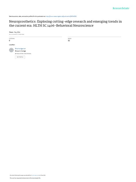 Neuroprosthetics Exploring Cutting Edge Research And Emerging Trends In The Current Era Hlth