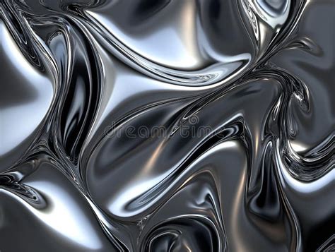 Silver Silk Fabric Texture Flowing Silver Silk Fabric Background Stock Illustration
